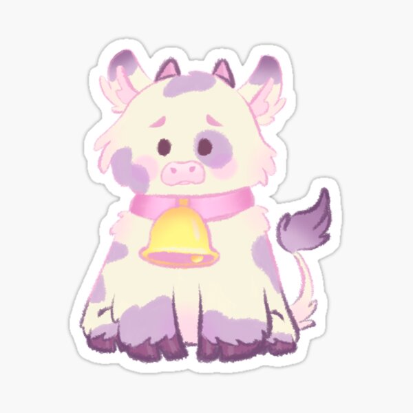 "Pastel Grape flavored Cow" Sticker for Sale by Yellow-Finch | Redbubble