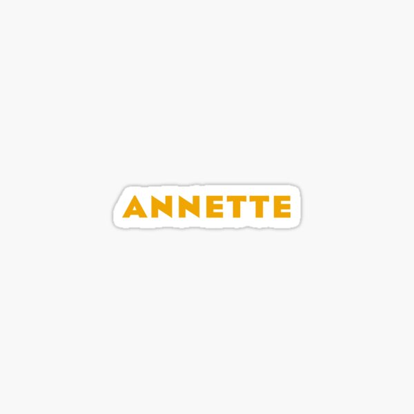"ANNETTE" Sticker for Sale by vuresajuki | Redbubble