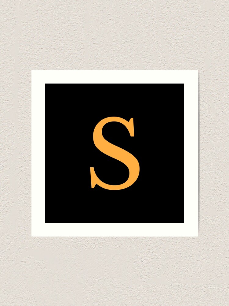 "Letter S - Orange Color" Art Print for Sale by FunStudio | Redbubble