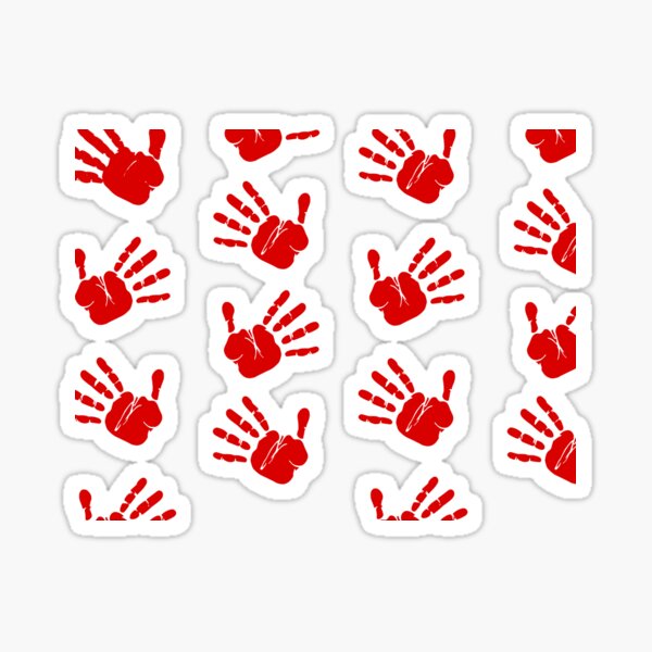 "Bloody Hands" Sticker by onemorefight | Redbubble