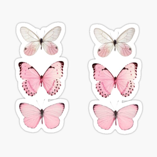 "Pink Butterflies " Sticker for Sale by Cutiestickers5 | Redbubble