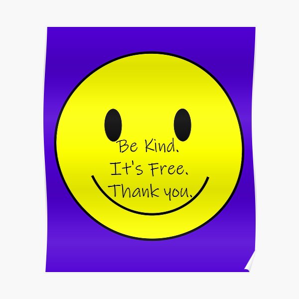 Kind Emoji Posters | Redbubble