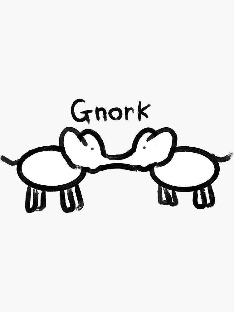 "Gnork" Sticker for Sale by kybarkingspider | Redbubble