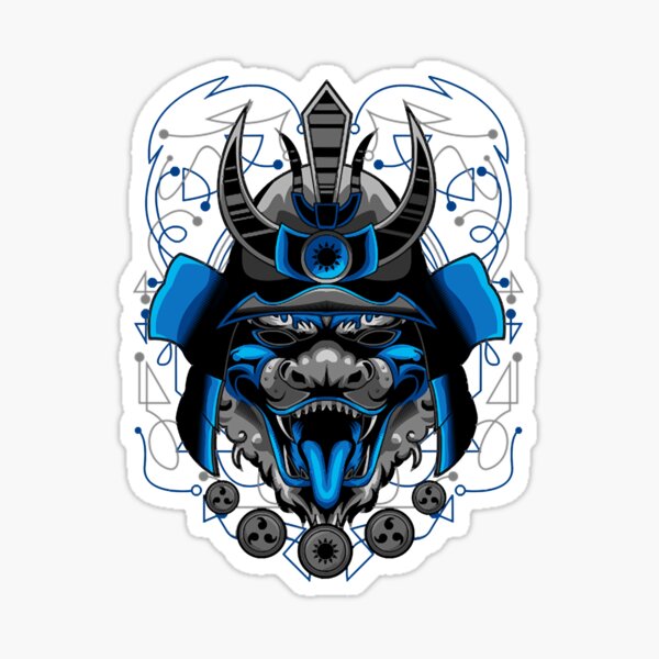 "samurai dragon " Sticker for Sale by CariannaKolmetz | Redbubble