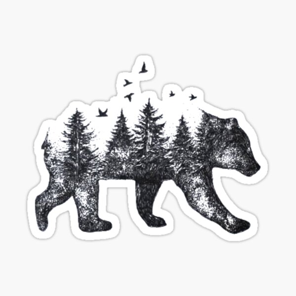 "Bear Country" Sticker for Sale by mama-s-sauce | Redbubble