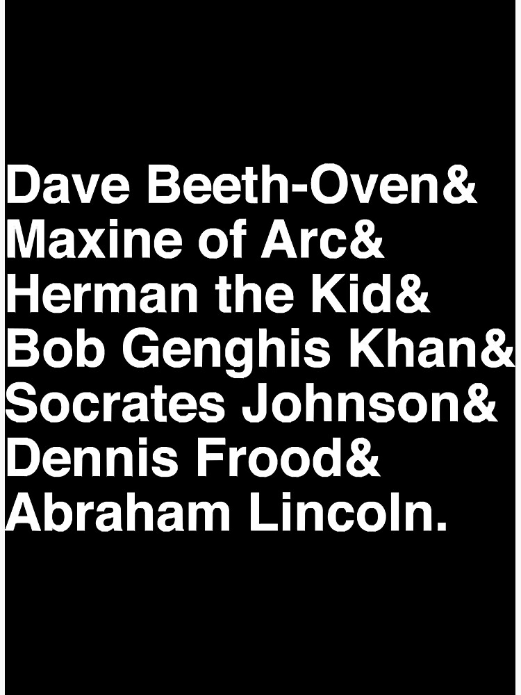 Lámina fotográfica «Nombres de introducción de Bill y Ted (Sócrates ...