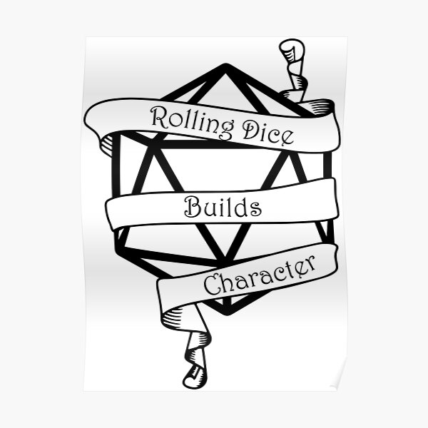 Photography D&D Poster Rolling Dice Builds Character Visual Arts Craft ...