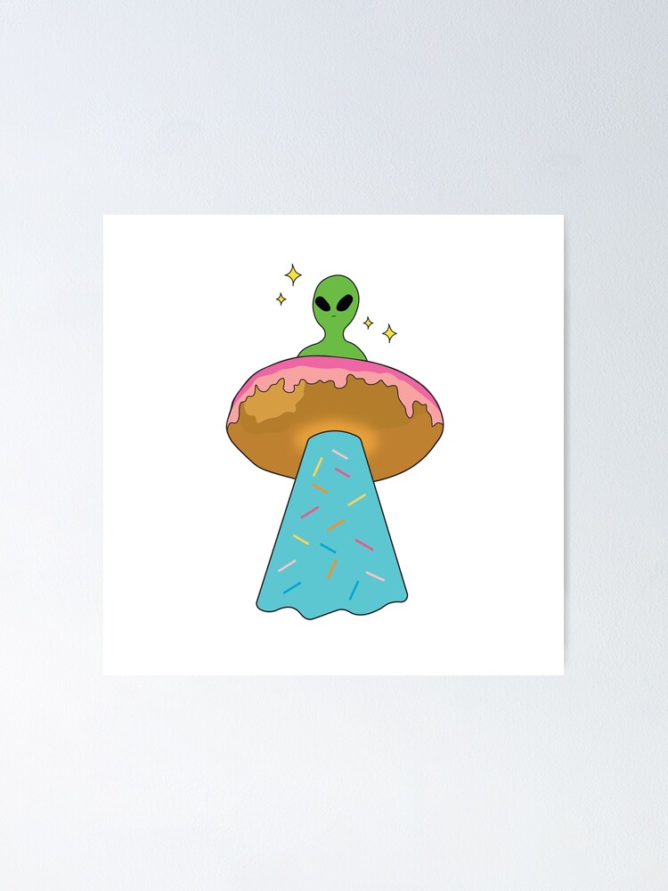 "Alien Donut UFO" Poster for Sale by hatruong2509 | Redbubble