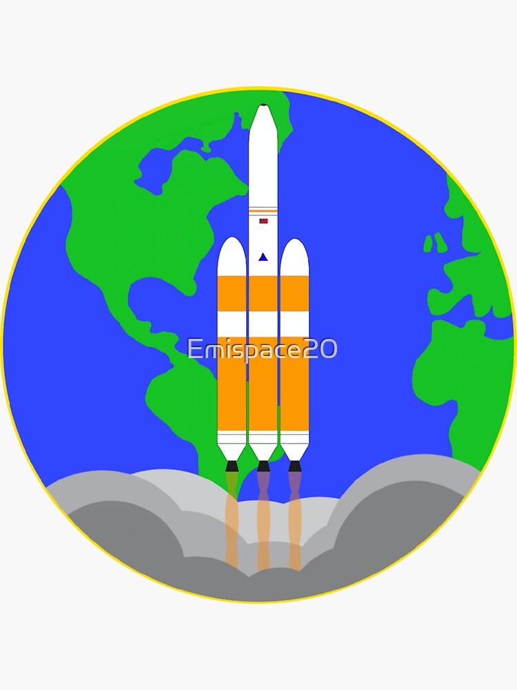 "Delta IV Heavy Rocket Earth" Sticker for Sale by Emispace20 | Redbubble