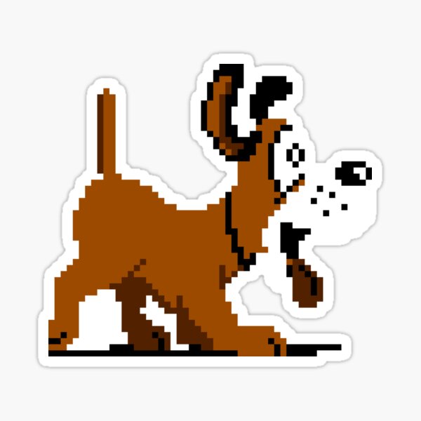 "Duck Hunt Dog Sprite" Sticker for Sale by SpriteGuy95 | Redbubble