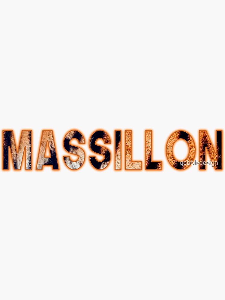 "Massillon Tiger Print Sticker" Sticker for Sale by gabbledesign ...