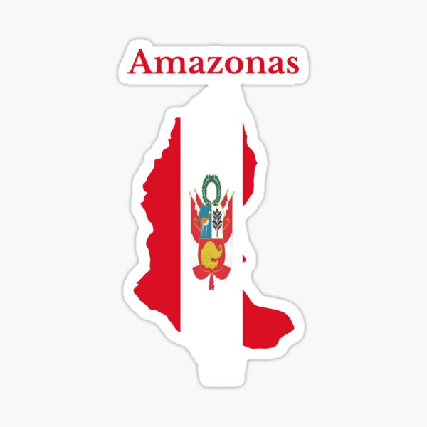 "Amazonas Region Map Design, Peru" Sticker for Sale by marosharaf ...