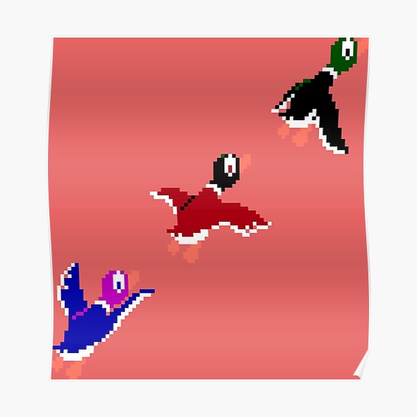 "Duck Hunt Ducks Sprite" Poster by SpriteGuy95 | Redbubble