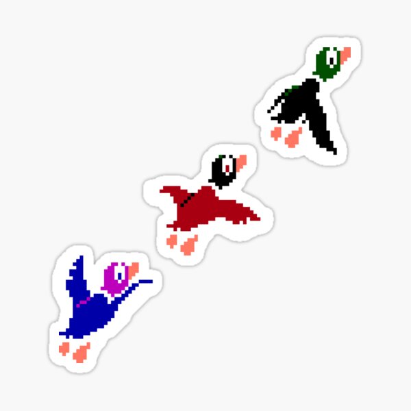 "Duck Hunt Ducks Sprite" Sticker for Sale by SpriteGuy95 | Redbubble