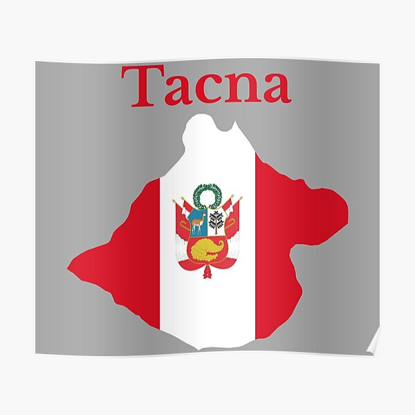 "Tacna Region Map Design, Peru" Poster by marosharaf | Redbubble