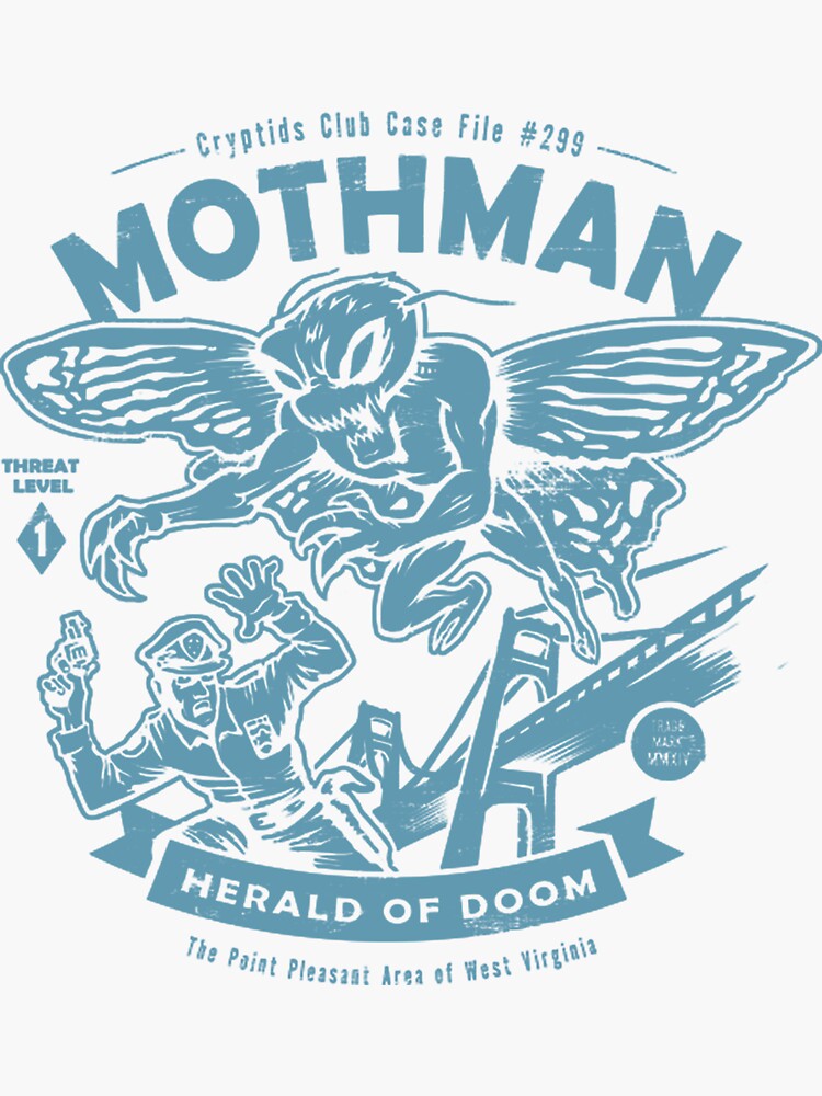 "Mothman " Sticker for Sale by Companion05 | Redbubble