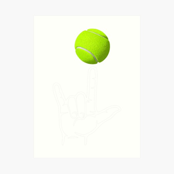 "Asl Sign Language For Tennis Player Deaf S" Art Print for Sale by ...