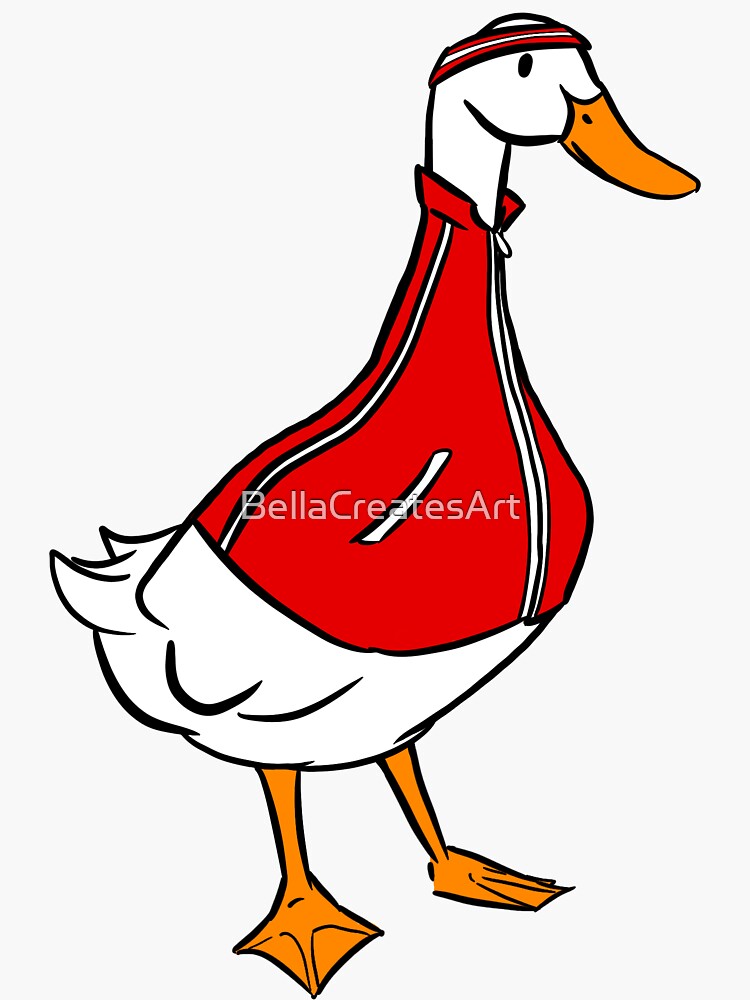 "Fitness Duck" Sticker by BellaCreatesArt | Redbubble