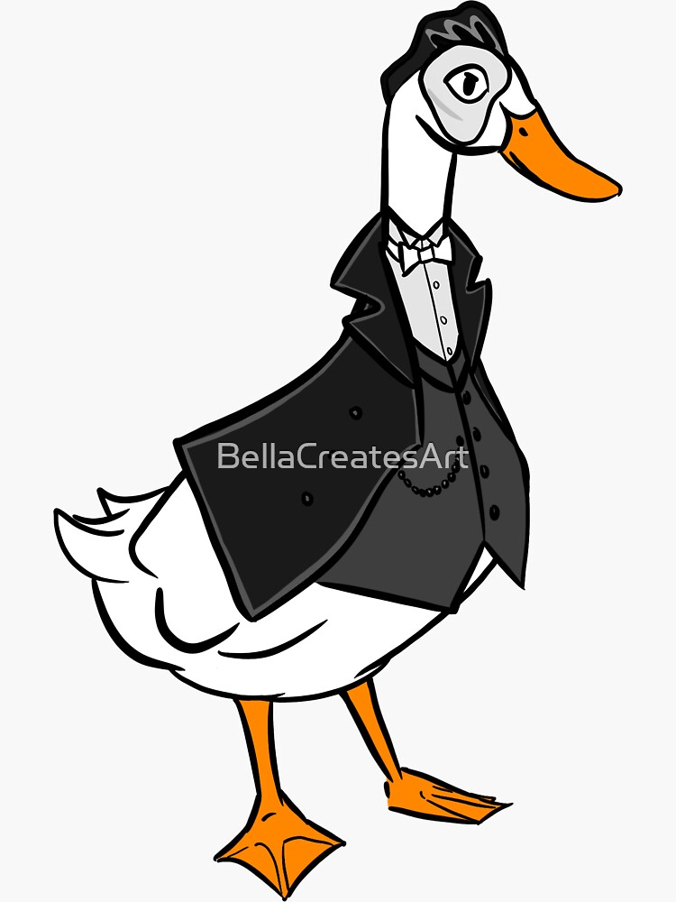 "Phantom Duck" Sticker for Sale by BellaCreatesArt | Redbubble