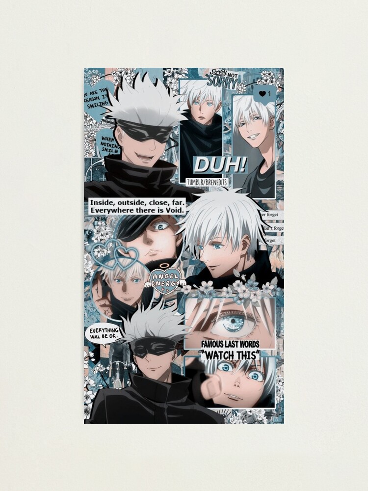 "Satoru Gojo Collage Design - Jujutsu Kaisen" Photographic Print by ...