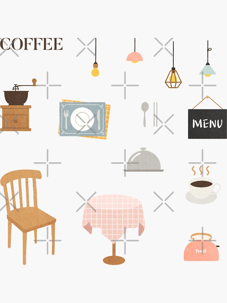 "Kitchen/ Restaurant/ Cafe Pack" Sticker for Sale by SmallSmileStore ...