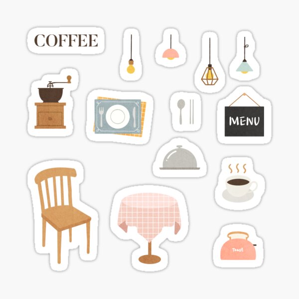 "Kitchen/ Restaurant/ Cafe Pack" Sticker for Sale by SmallSmileStore ...