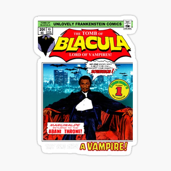 "Tomb of Blacula" Sticker for Sale by Companion05 | Redbubble
