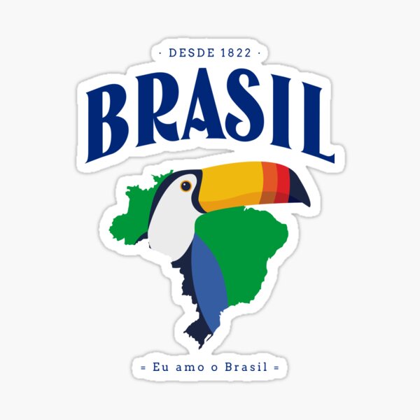 "Brasil " Eu amo o Brasil"" Sticker for Sale by splicewide | Redbubble