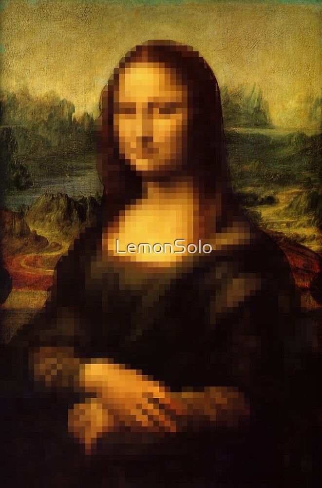 "Pixel Art- Mona Lisa" by LemonSolo | Redbubble