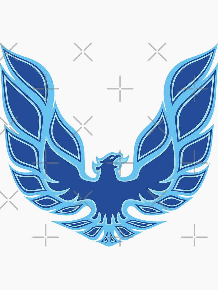 "Pontiac Trans Am Firebird Blue Bird" Sticker for Sale by TheTorrent ...