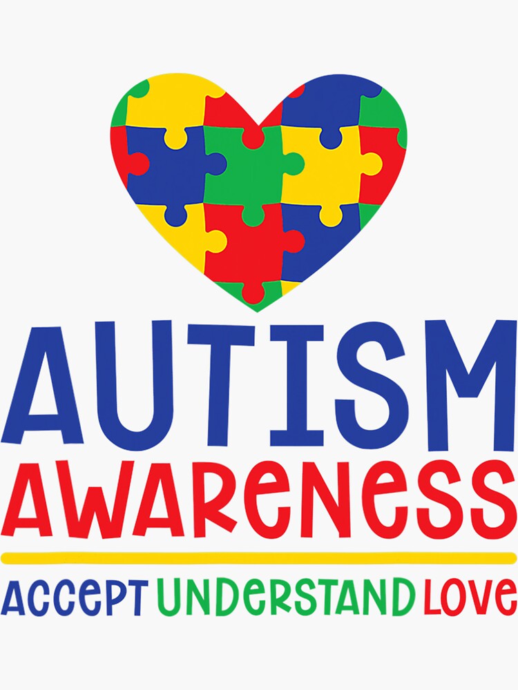 "Accept Understand Love Autism Awareness Day Month" Sticker for Sale by ...