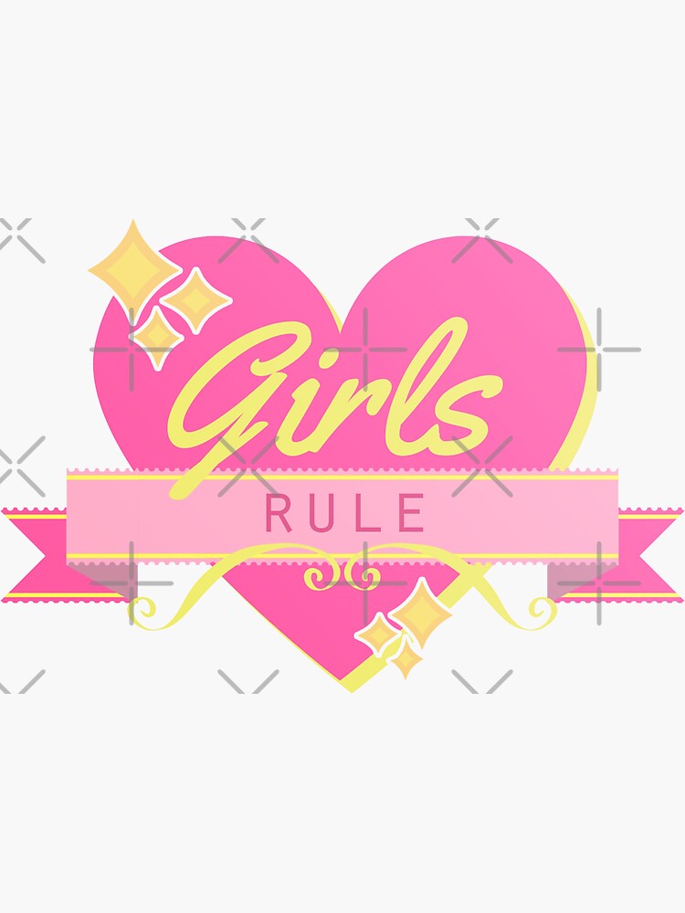 "GIRLS RULE" Sticker for Sale by Elisecv | Redbubble