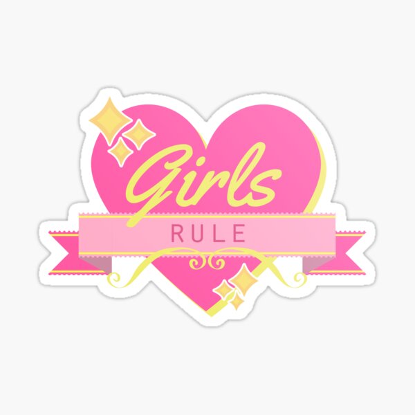 "GIRLS RULE" Sticker for Sale by Elisecv | Redbubble