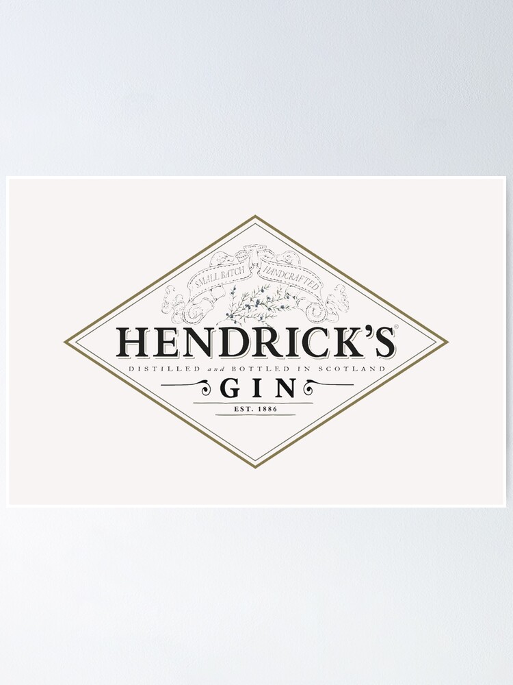 "Copy of Irish Best Classic Retro-Hendricks Logos Gin" Poster for Sale ...