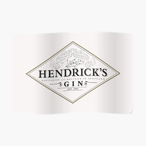 "Copy of Irish Best Classic Retro-Hendricks Logos Gin" Poster for Sale ...