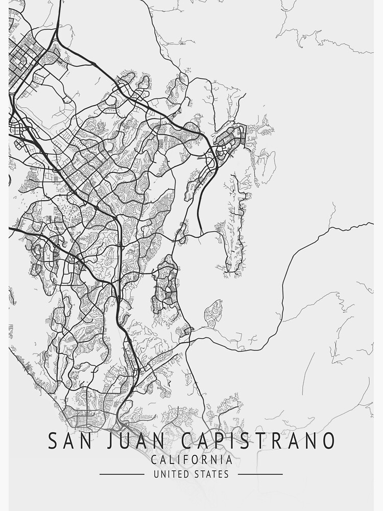 "San Juan Capistrano - California - US Gray City Map" Poster by ...
