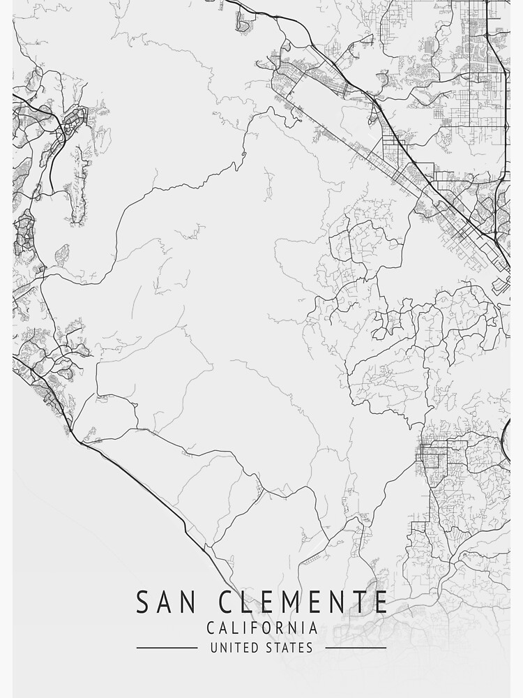 "San Clemente - California - US Gray City Map" Sticker for Sale by ...