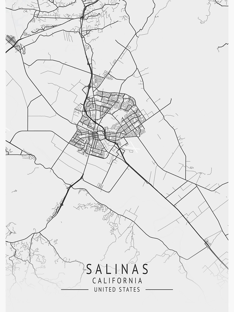 "Salinas - California - US Gray City Map" Sticker for Sale by ...