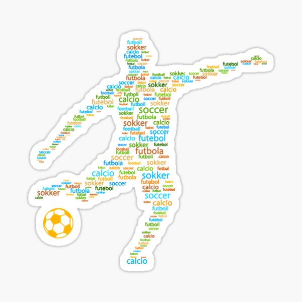 "Football Player Words " Sticker by ramikles | Redbubble