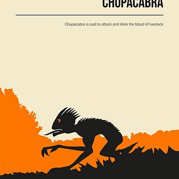 "Chupacabra Cryptid Cryptozoology Poster" Postcard for Sale by Jorn van ...