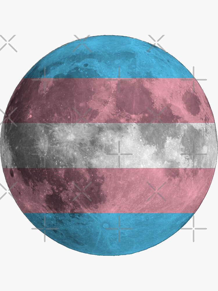 "Trans* Moon" Sticker for Sale by nationalpride | Redbubble