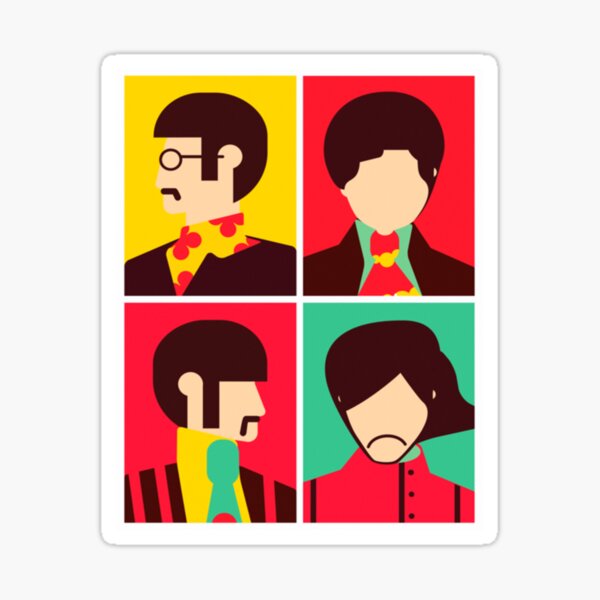 "Beatles - Minimalist" Sticker for Sale by BeatriceNoll | Redbubble