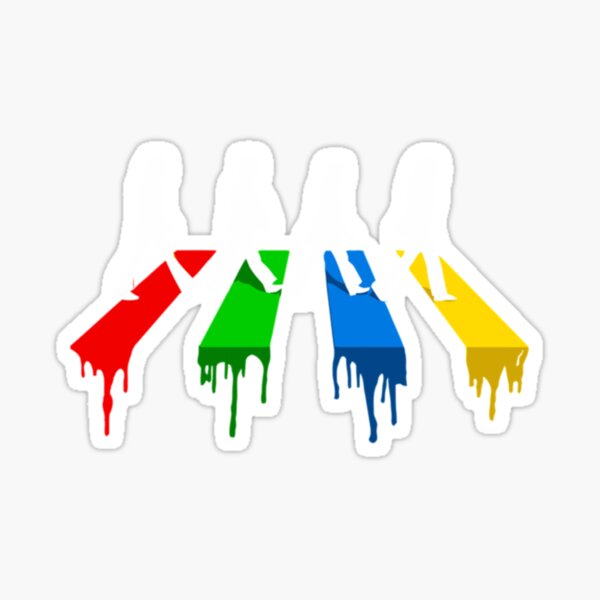 "Abbey Road CMYK Street Walk" Sticker for Sale by BeatriceNoll | Redbubble
