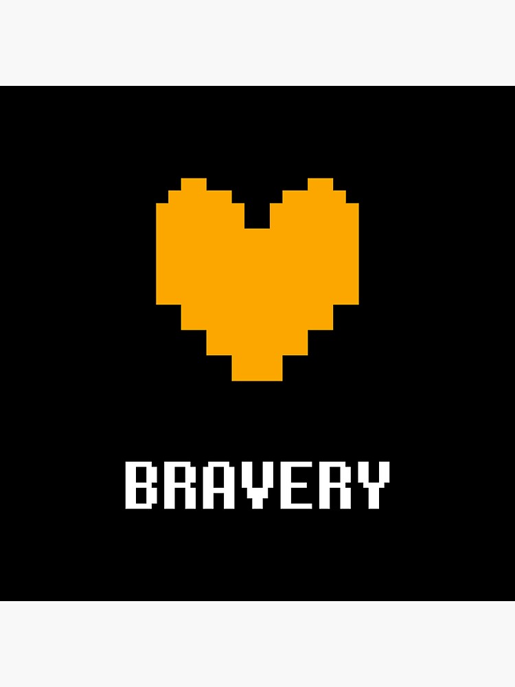 "Bravery (Undertale)" Sticker for Sale by krimzen | Redbubble