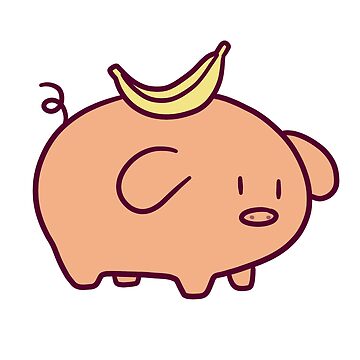 "Banana Pig" Sticker for Sale by SaradaBoru | Redbubble