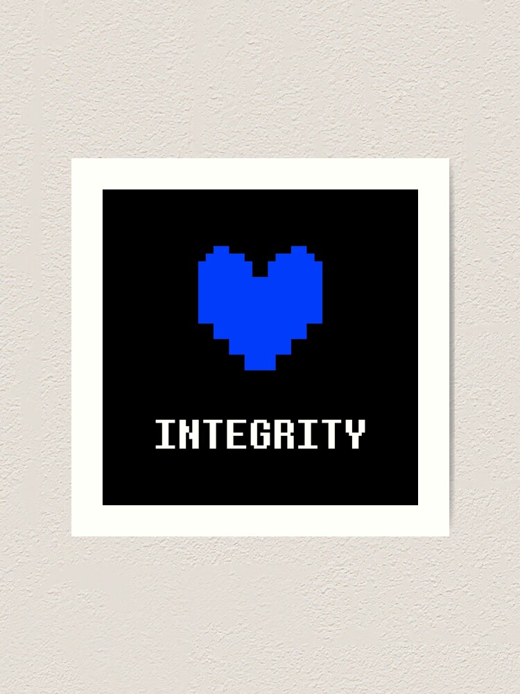 "Integrity (Undertale)" Art Print by krimzen | Redbubble
