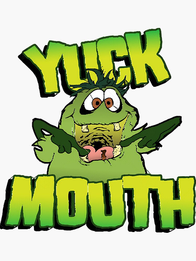 "Yuck Mouth " Sticker for Sale by lyndboiles | Redbubble