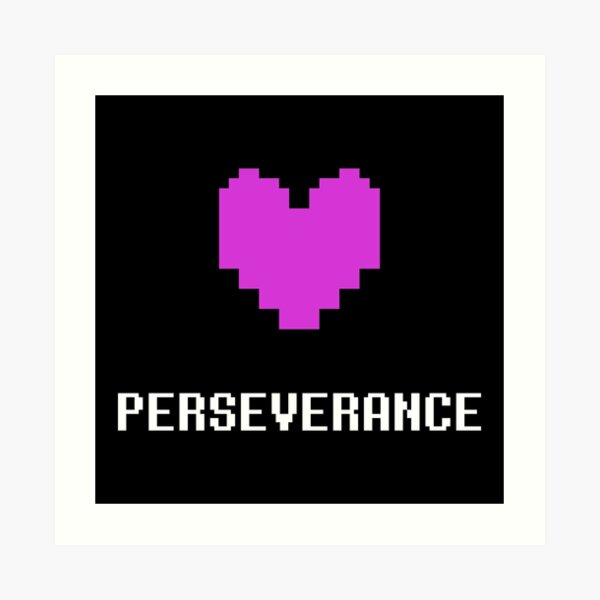 "Perseverance (Undertale)" Art Print by krimzen | Redbubble