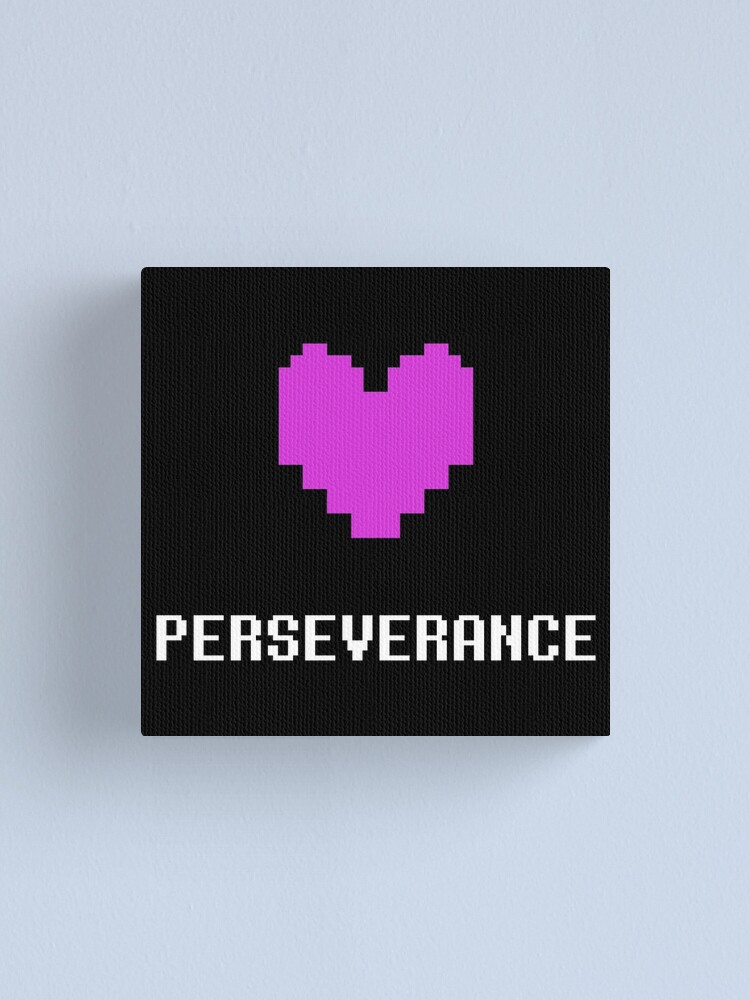 "Perseverance (Undertale)" Canvas Print by krimzen | Redbubble