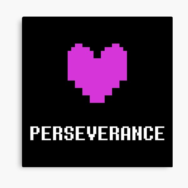 "Perseverance (Undertale)" Canvas Print by krimzen | Redbubble